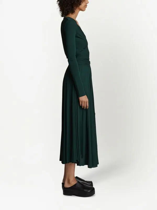 Proenza Schouler White Label Long-sleeved Wrap Dress - Green