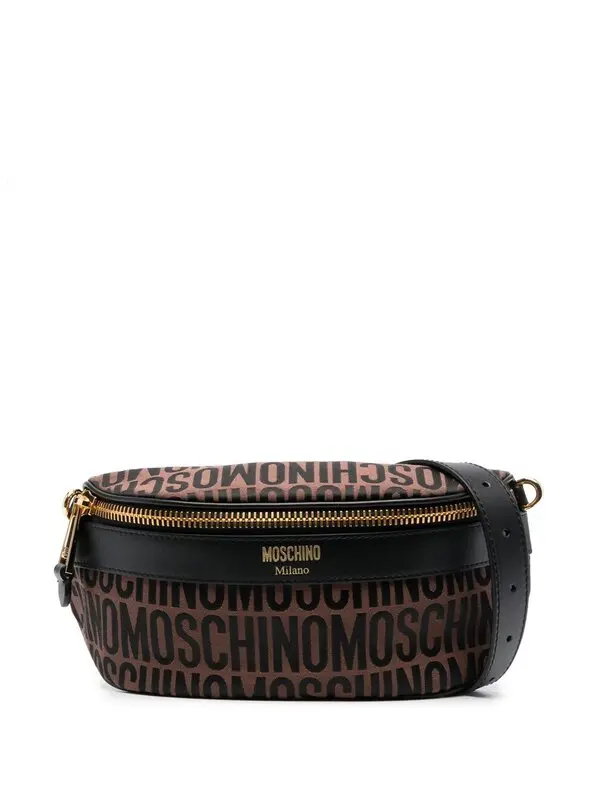 Moschino Jacquard Logo Motif Belt Bag