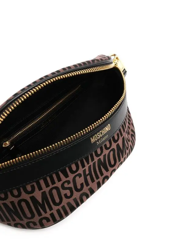 Moschino Jacquard Logo Motif Belt Bag