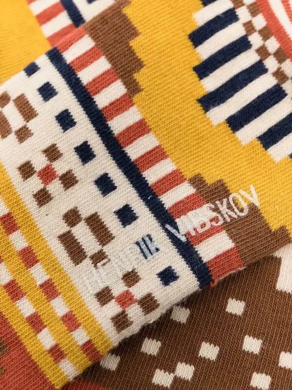 Henrik Vibskov Geometric-pattern Knitted Crew Socks