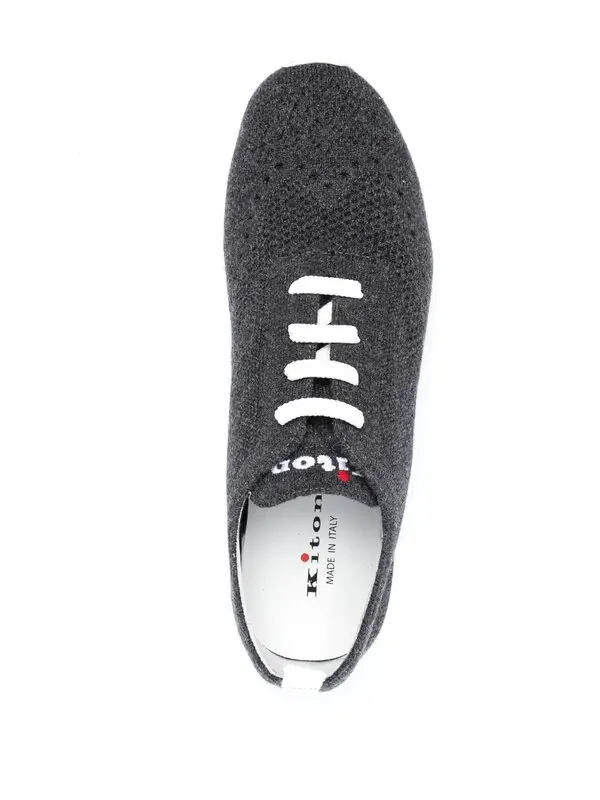 Kiton Knitted Low-top Sneakers - Grey