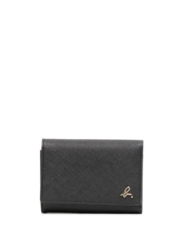 AGNÈS B. Foldover Leather Wallet - Black