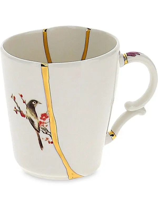 SELETTI Crack Detail Mug - White