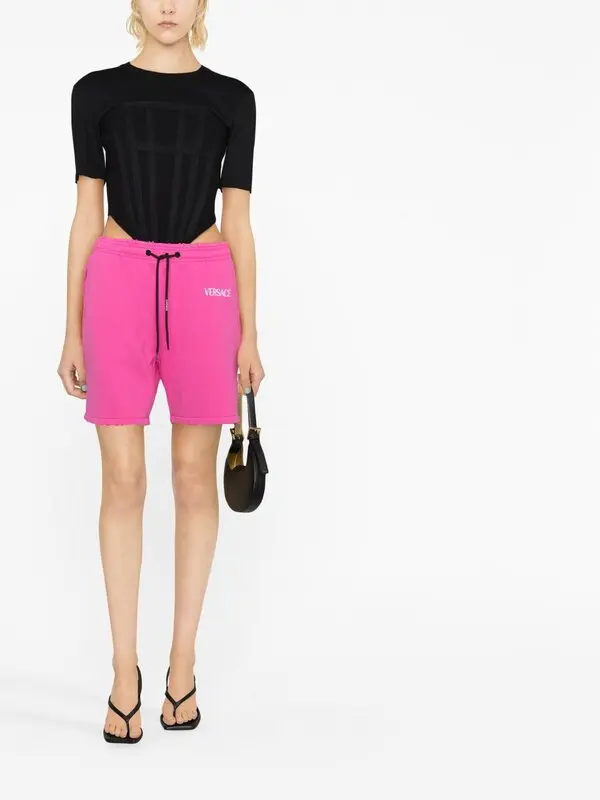 Versace Drawstring Logo Shorts