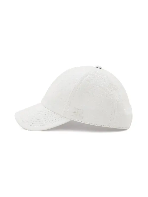 COURREGES Cotton Logo-patch Cap - White