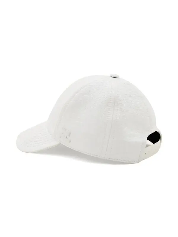 COURREGES Cotton Logo-patch Cap - White