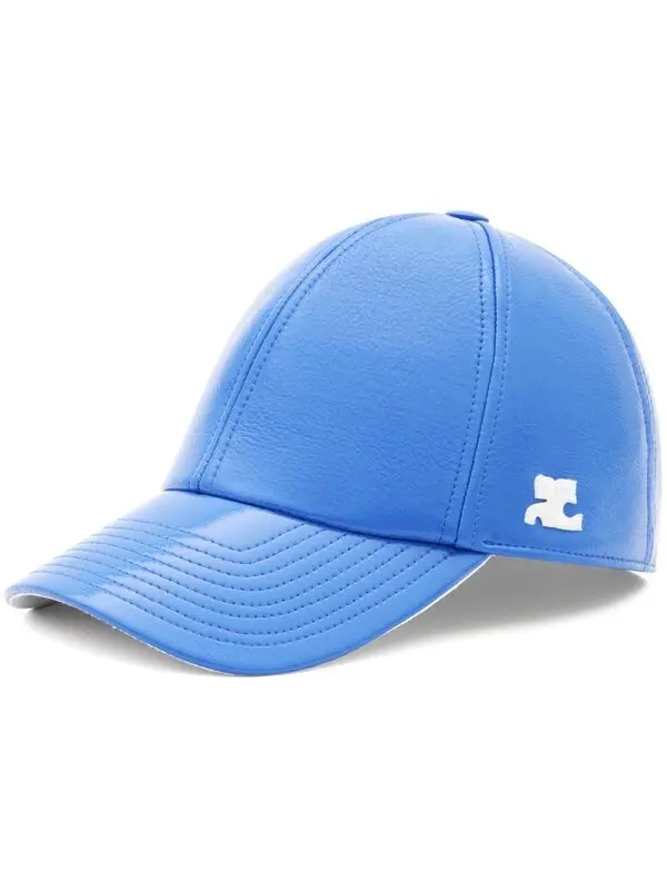 COURREGES Logo-patch Baseball Cap - Blue