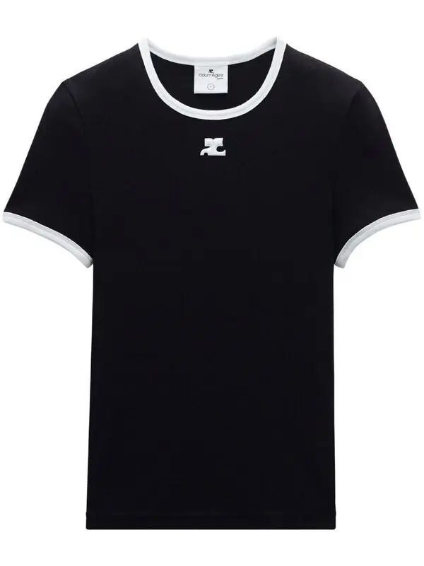COURREGES Logo-print Detail T-shirt