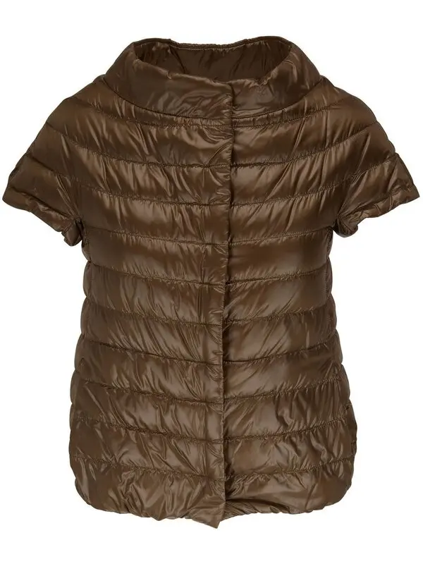Herno Quilted Down Short-sleeve Jacket - Green