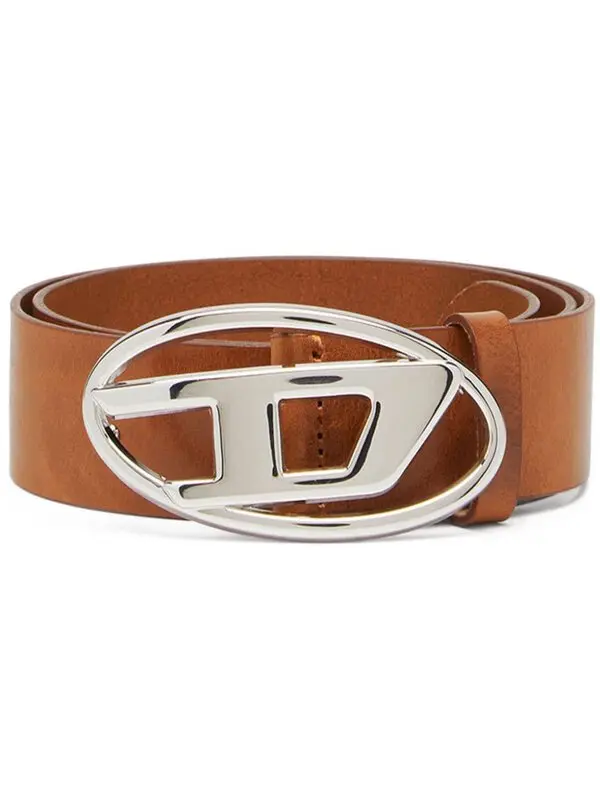 DIESEL 1dr Logo-buckle Belt - Brown