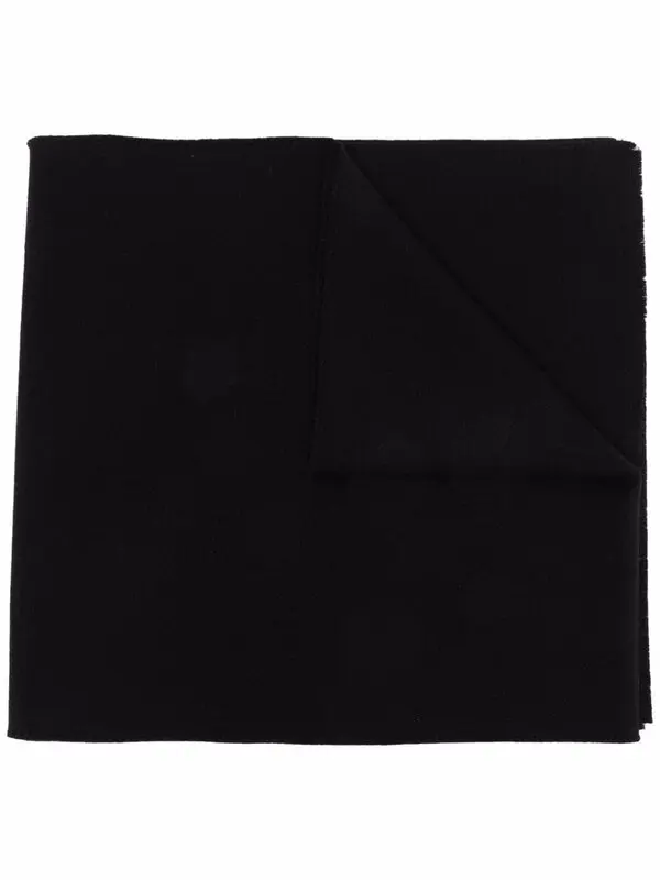 Givenchy Greca-embroidered Wool-cashmere Scarf - Black