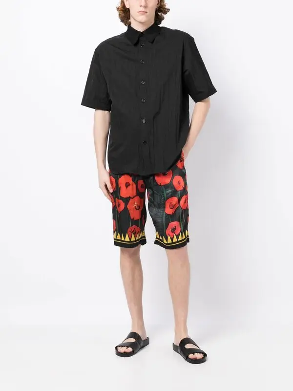 ENDLESS JOY Floral-print Silk Shorts