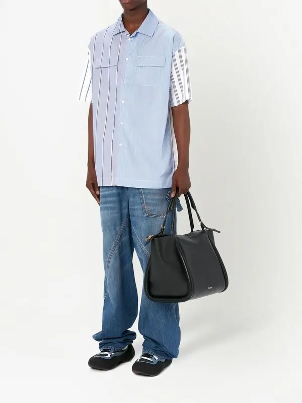 JW Anderson Panelled Stripe-print Shirt