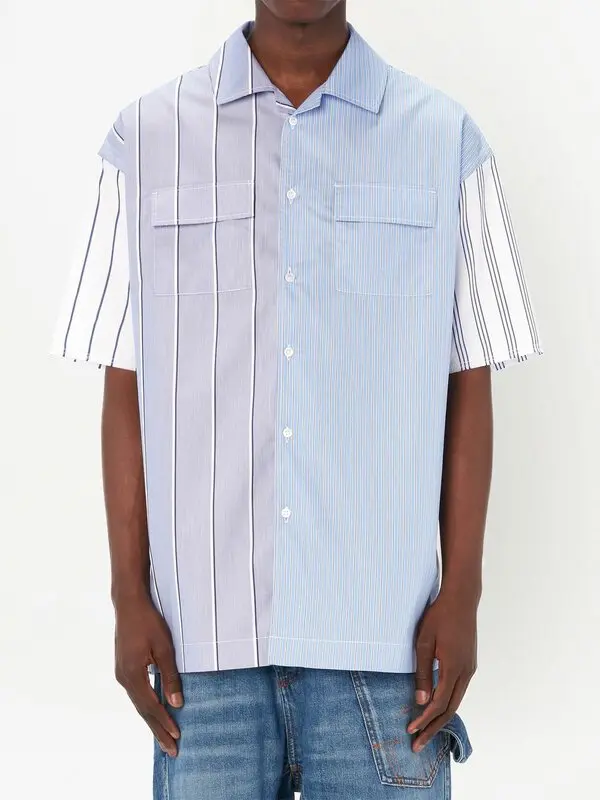 JW Anderson Panelled Stripe-print Shirt