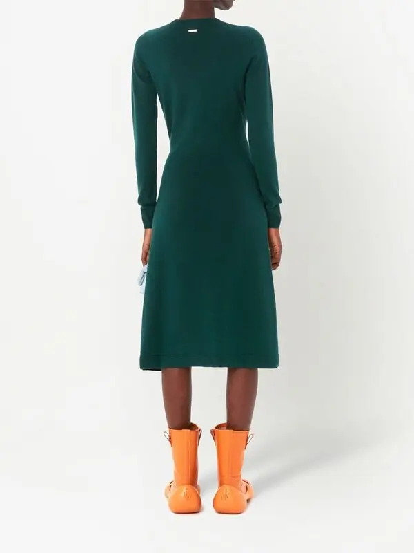 JW Anderson Buckle-waist Midi Dress - Green