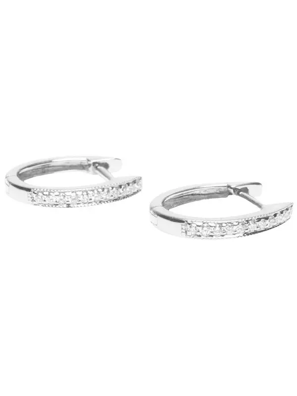 WOUTERS & HENDRIX Diamond Hoop Earrings - Metallic