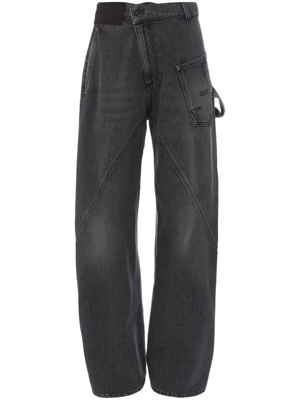 JW Anderson Twisted Workwear Wide Leg Jeans - Grey