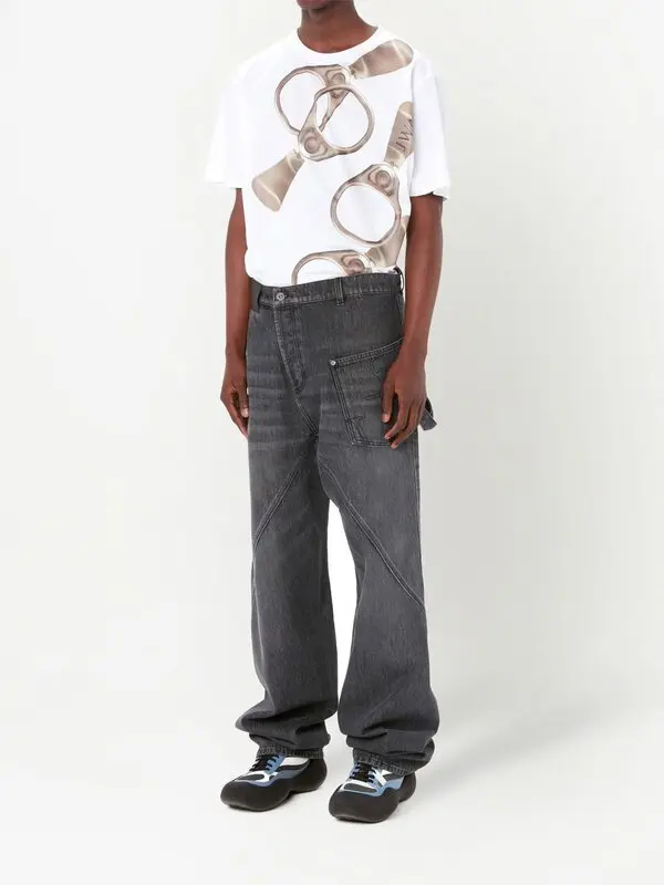 JW Anderson Twisted Workwear Wide Leg Jeans - Grey