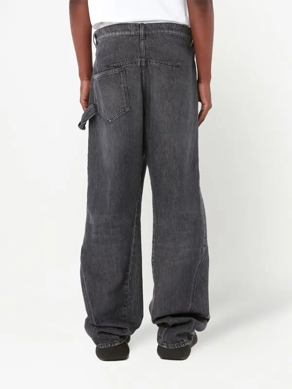 JW Anderson Twisted Workwear Wide Leg Jeans - Grey