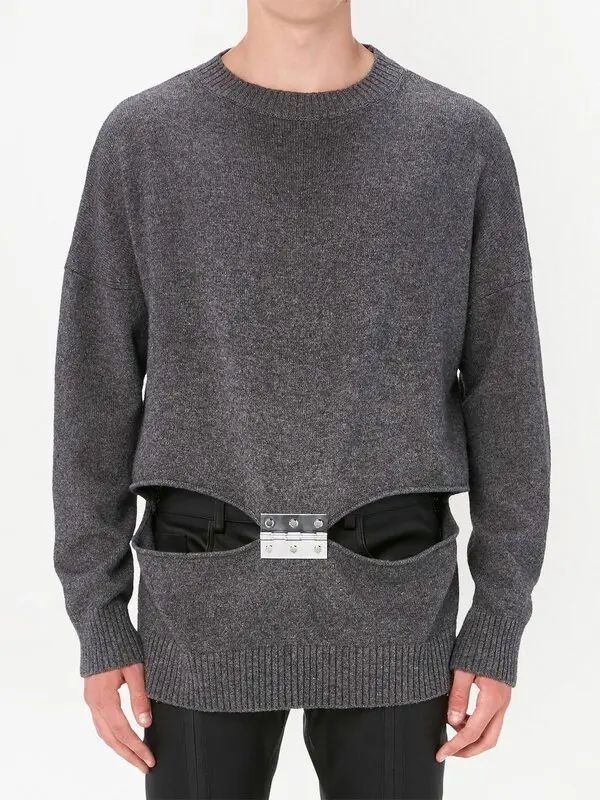 JW Anderson Hinge-embellished Cut-out Jumper
