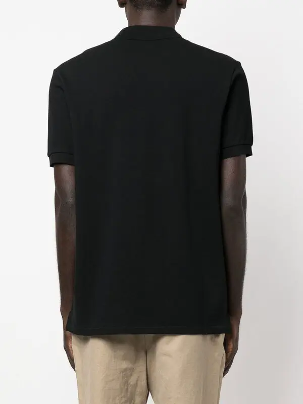 Paul Smith Logo-patch Short-sleeve Polo Shirt - Black