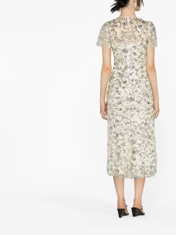 SELF-PORTRAIT Sequin-embellished Tulle Midi Dress