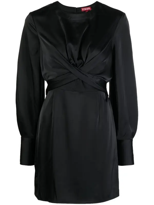 Staud Crosshill Satin Mini Dress