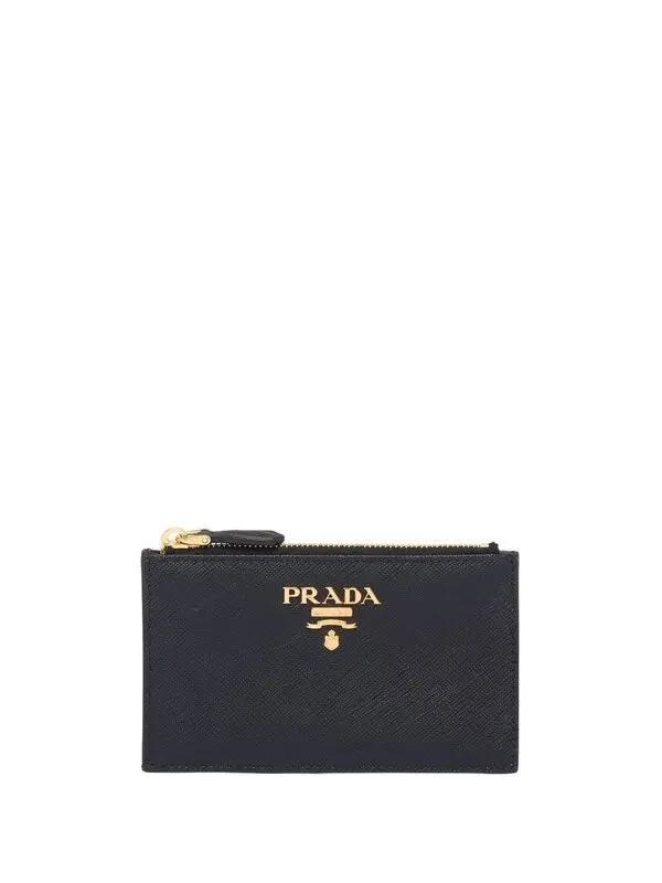 Prada Saffiano-leather Card Holder - Black