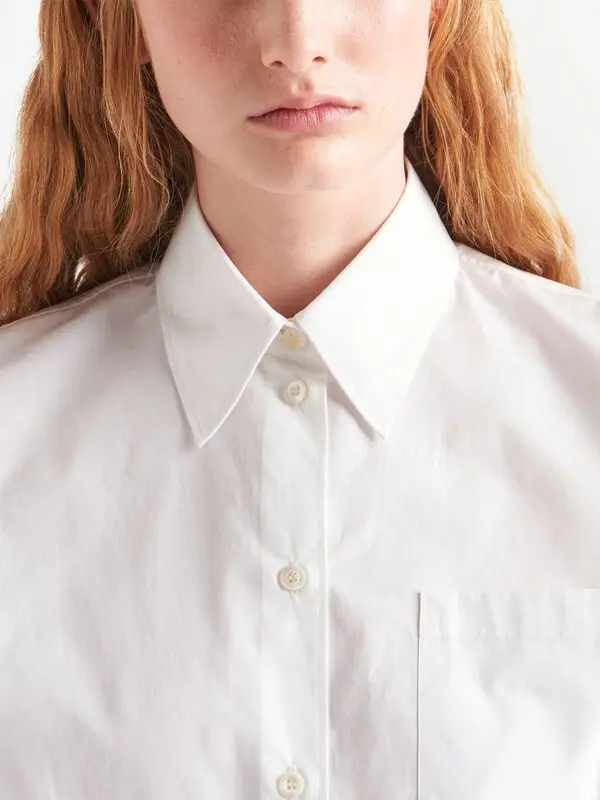 Prada Triangle-logo Poplin Shirt