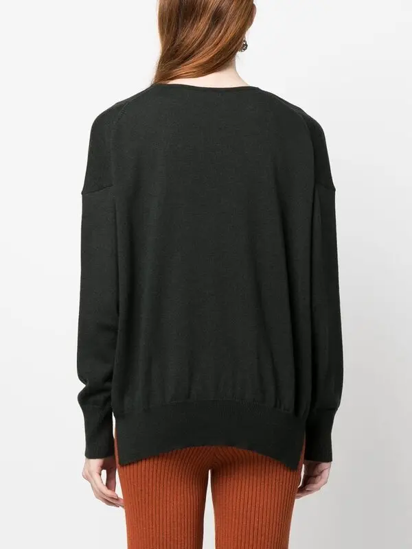 PAULA V-neck Cashmere Jumper - Green