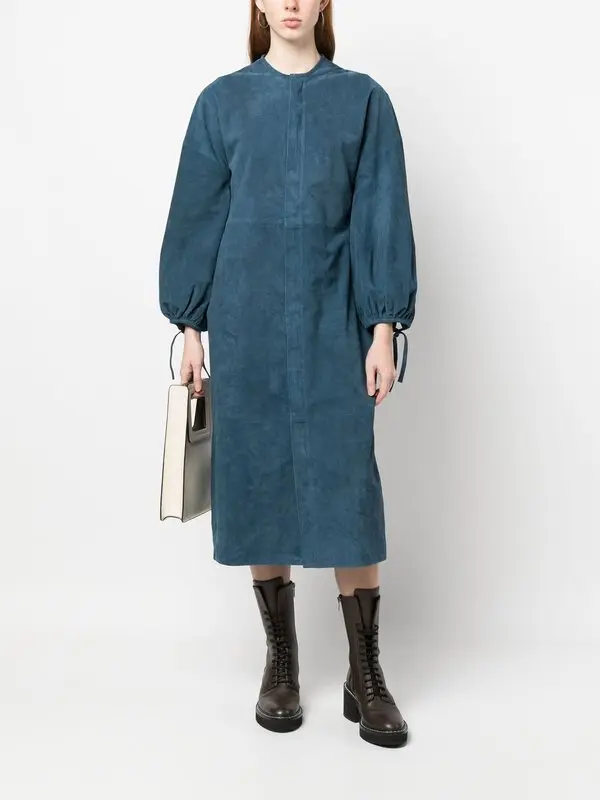 PAULA Long Puff Sleeves Midi Dress