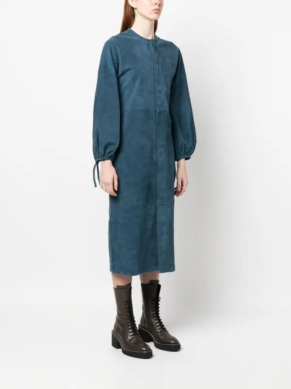 PAULA Long Puff Sleeves Midi Dress