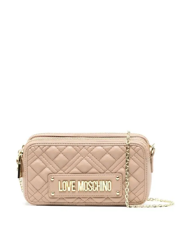 Moschino Quilted Crossbody Bag - Pink