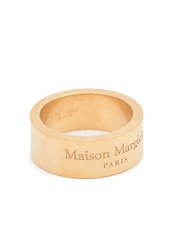 MAISON MARGIELA Logo-engraved Band Ring - Gold