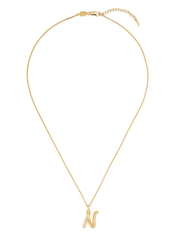 MISSOMA Curly Molten Initial Pendant Necklace - Gold