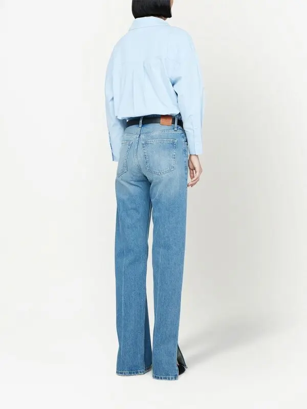 ANINE BING Roy Mid-rise Straight Jeans - Blue