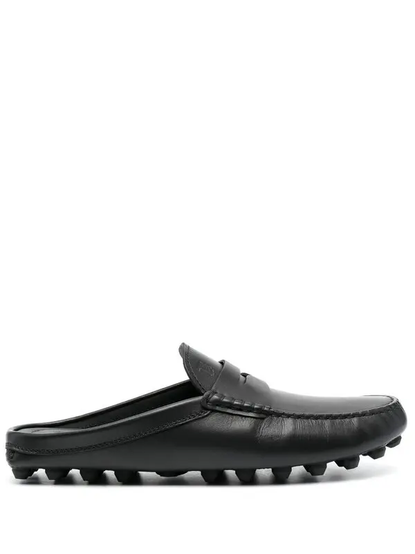 TOD'S Gommino Bubble Leather Mules - Black