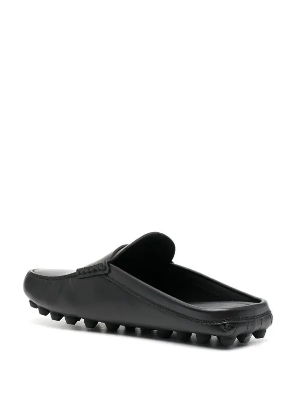 TOD'S Gommino Bubble Leather Mules - Black