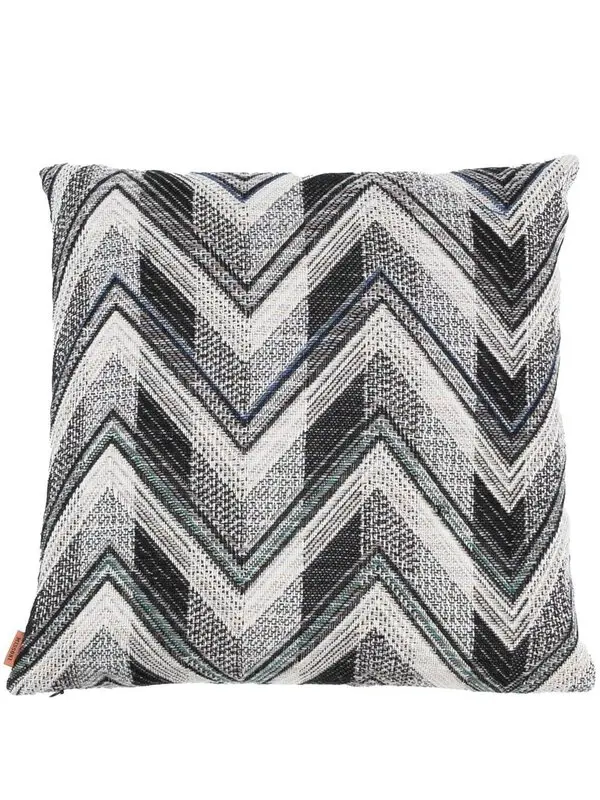Missoni Striped Logo-patch Cushion - Grey