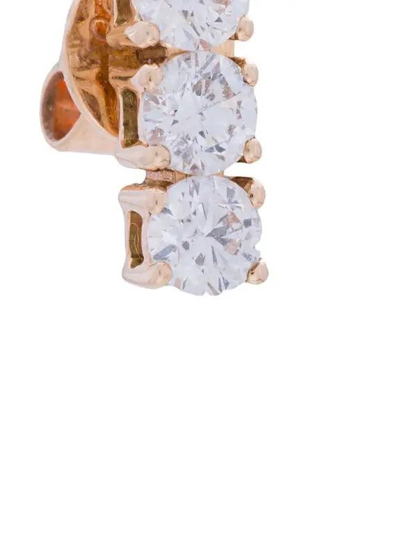 ANITA KO 18kt Rose Gold Triple Stud Diamond Earrings