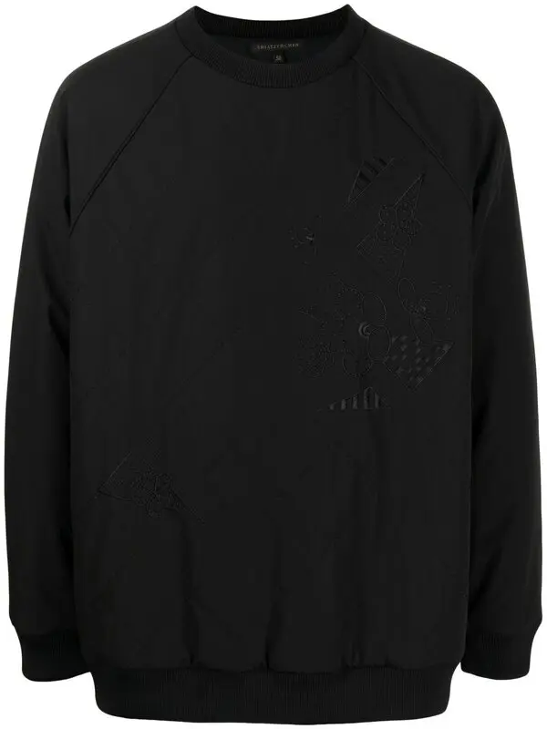 Shiatzy Chen Quilted Embroidered Sweatshirt