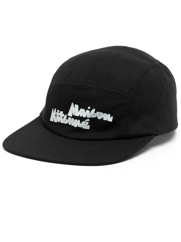 Maison Kitsuné Logo-print Cap - Black