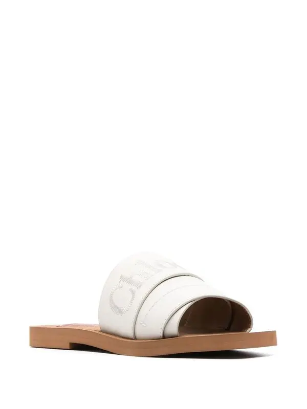 Chloé Woody Logo-embroidered Sandals