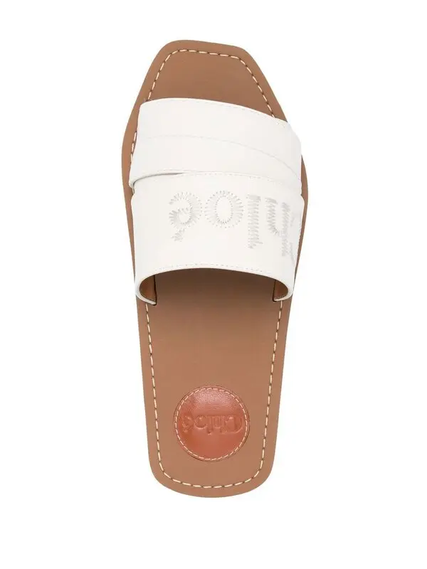 Chloé Woody Logo-embroidered Sandals