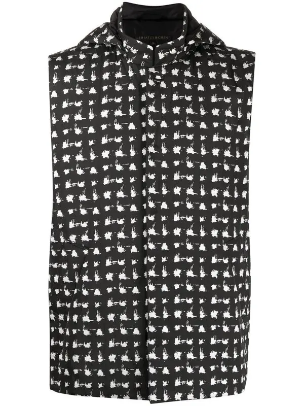 Shiatzy Chen Jacquard Hooded Gilet
