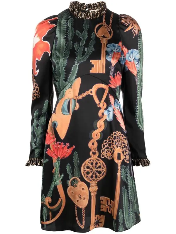 TEMPERLEY LONDON Palomino-print Minidress - Black