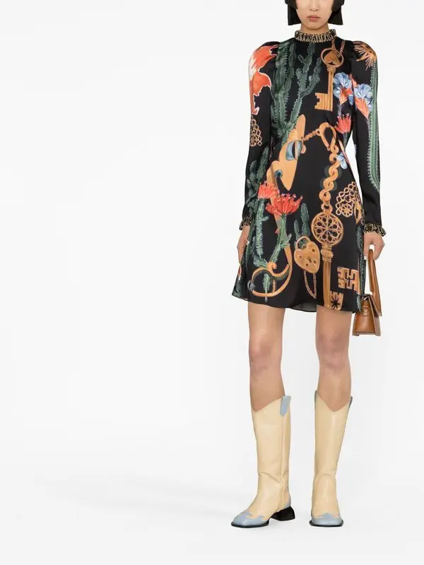 TEMPERLEY LONDON Palomino Print A-line Mini Dress