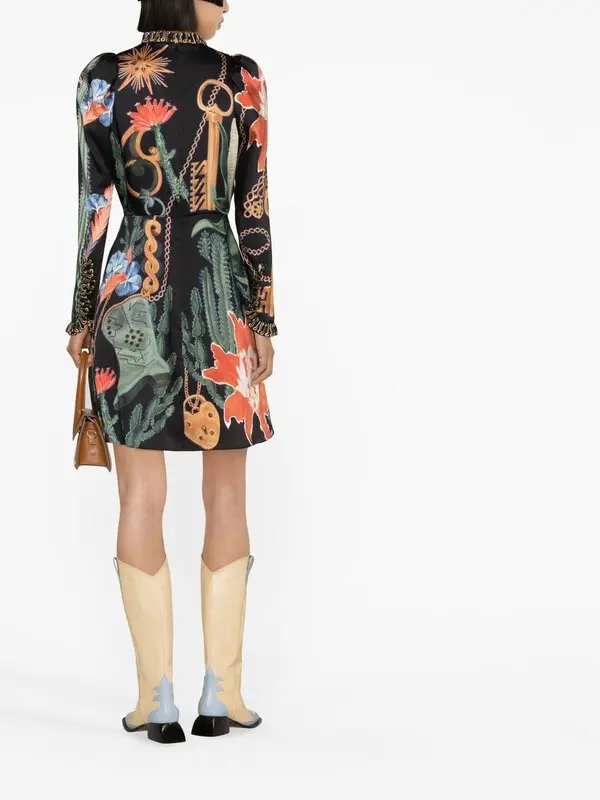 TEMPERLEY LONDON Palomino Print A-line Mini Dress