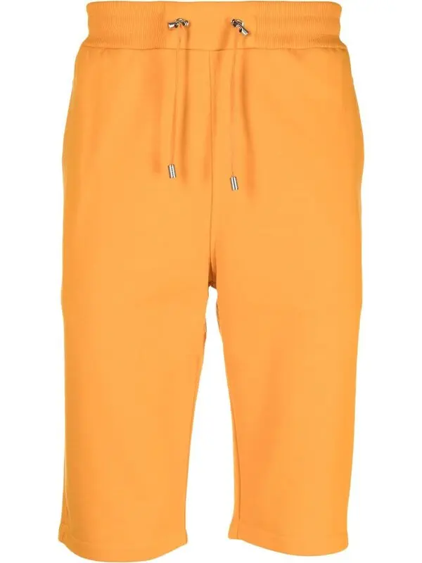 Balmain Drawstring-waist Cotton Shorts - Orange