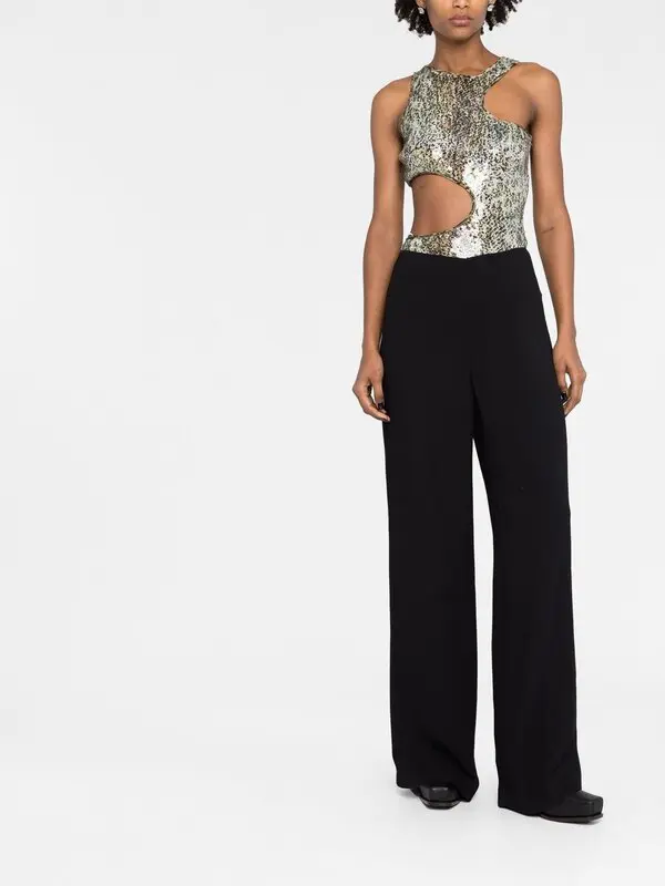 Stella McCartney High-waisted Flared Trousers - Black
